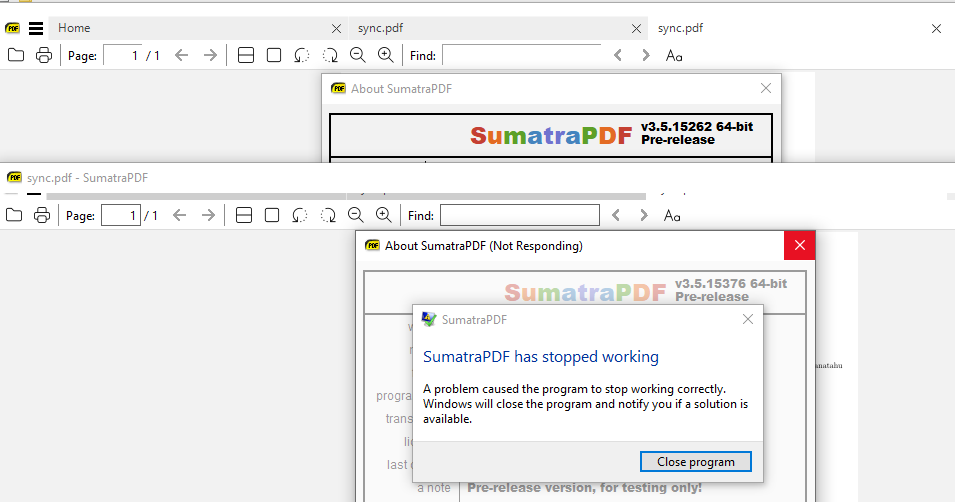 Synctex / forward search crashes · Issue #3381 · sumatrapdfreader/sumatrapdf · GitHub