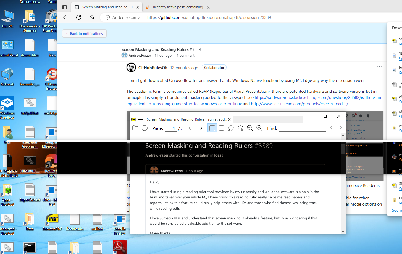 Screen Masking and Reading Rulers · sumatrapdfreader sumatrapdf ...