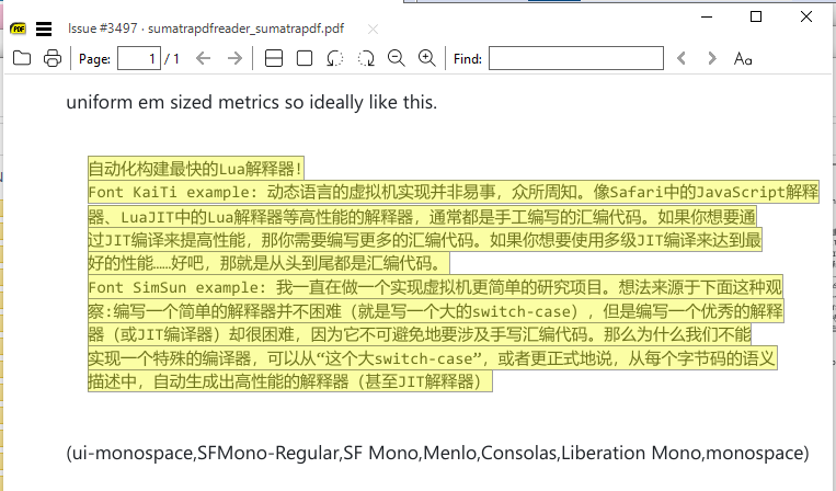 Chinese Text Selection Issue in SumatraPDF with Files Created Using Typst (Specific Fonts ...