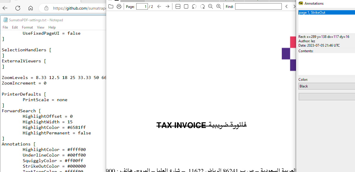How can I set the default color of strike out of annotation? · Issue #2851 · sumatrapdfreader ...