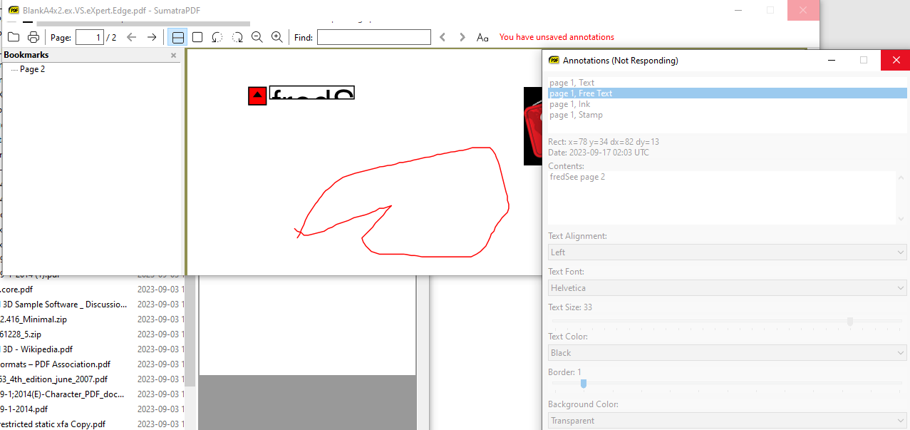 Induced a hang condition whilst playing with recent Free Text annots · Issue #3667 ...