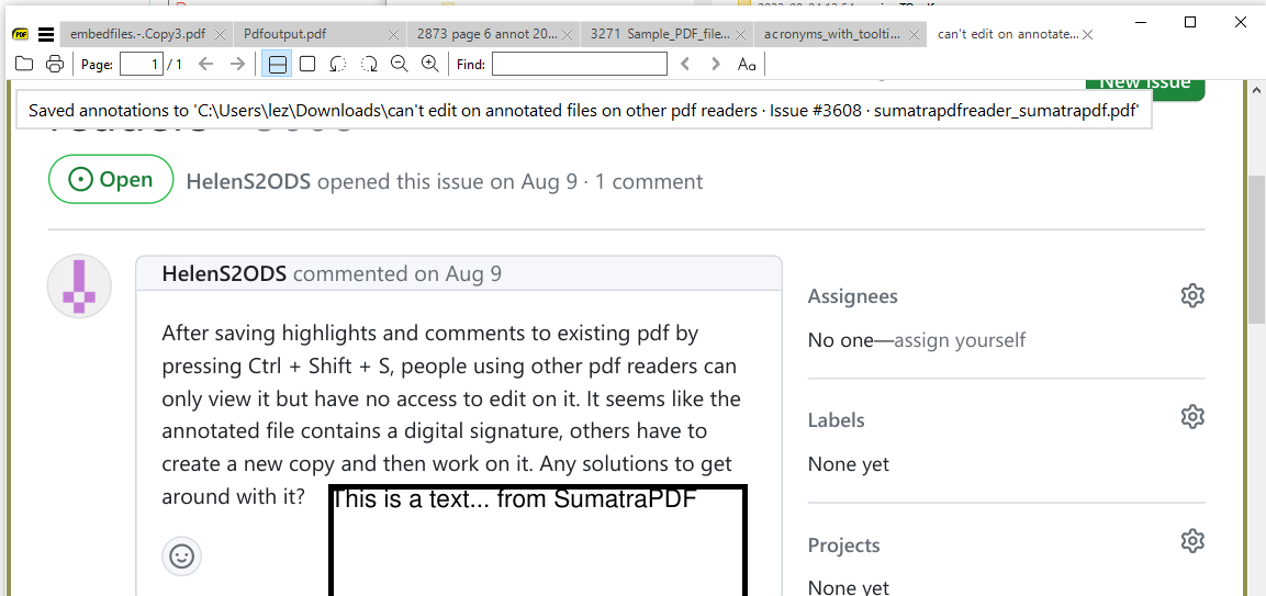 can't edit on annotated files on other pdf readers · Issue #3608 · sumatrapdfreader/sumatrapdf ...