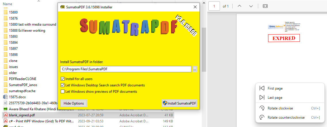 SumatraPDF install seems o disturb Acrobat settings · Issue #3891 · sumatrapdfreader/sumatrapdf ...