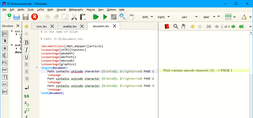 Synctex will not work if address contains unicode characters. · Issue ...