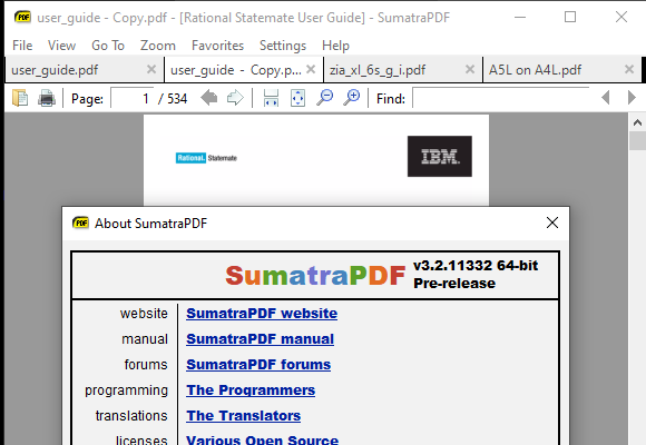 Unable to show tabs and menubar · Issue #549 · sumatrapdfreader/sumatrapdf · GitHub