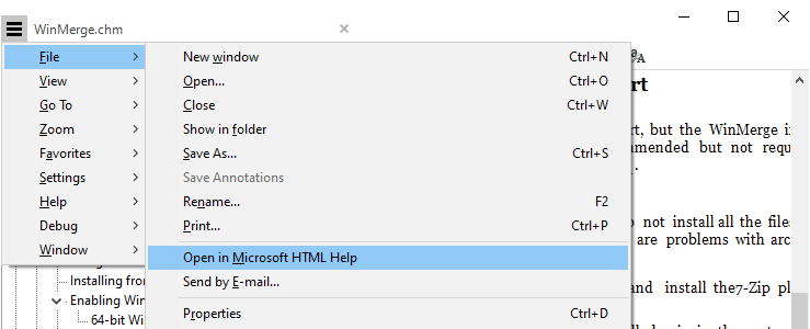 CHM help index not displayed · Issue #461 · sumatrapdfreader/sumatrapdf · GitHub