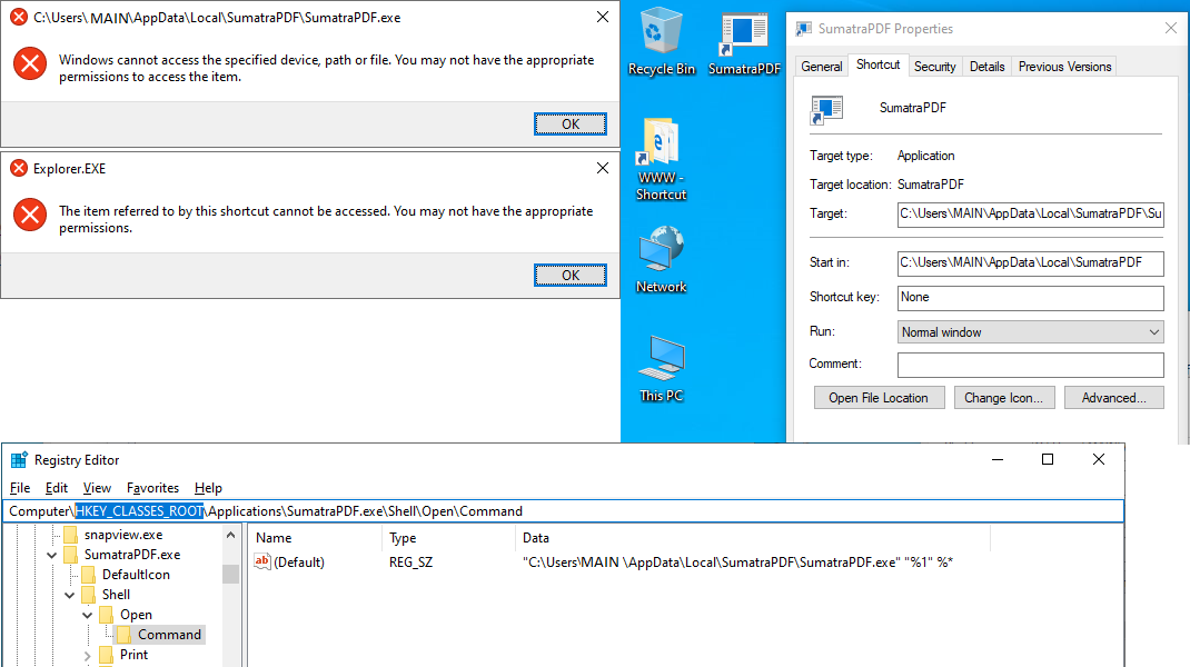 Security problems with 2 user install · Issue #1414 · sumatrapdfreader/sumatrapdf · GitHub
