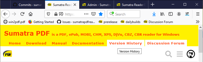 Web page difference · Issue #1490 · sumatrapdfreader/sumatrapdf · GitHub