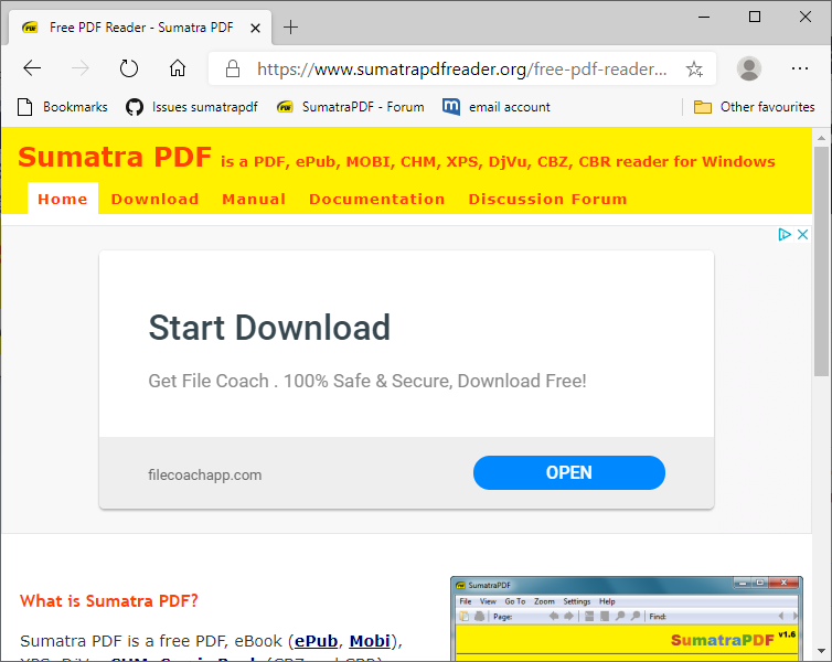Web page difference · Issue #1490 · sumatrapdfreader/sumatrapdf · GitHub