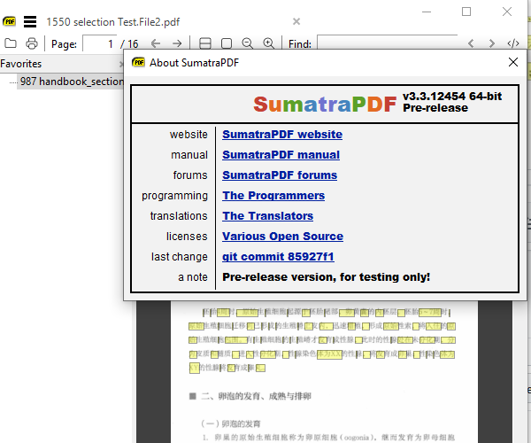 Selected paragraph doesn't highlight in full · Issue #1550 · sumatrapdfreader/sumatrapdf · GitHub