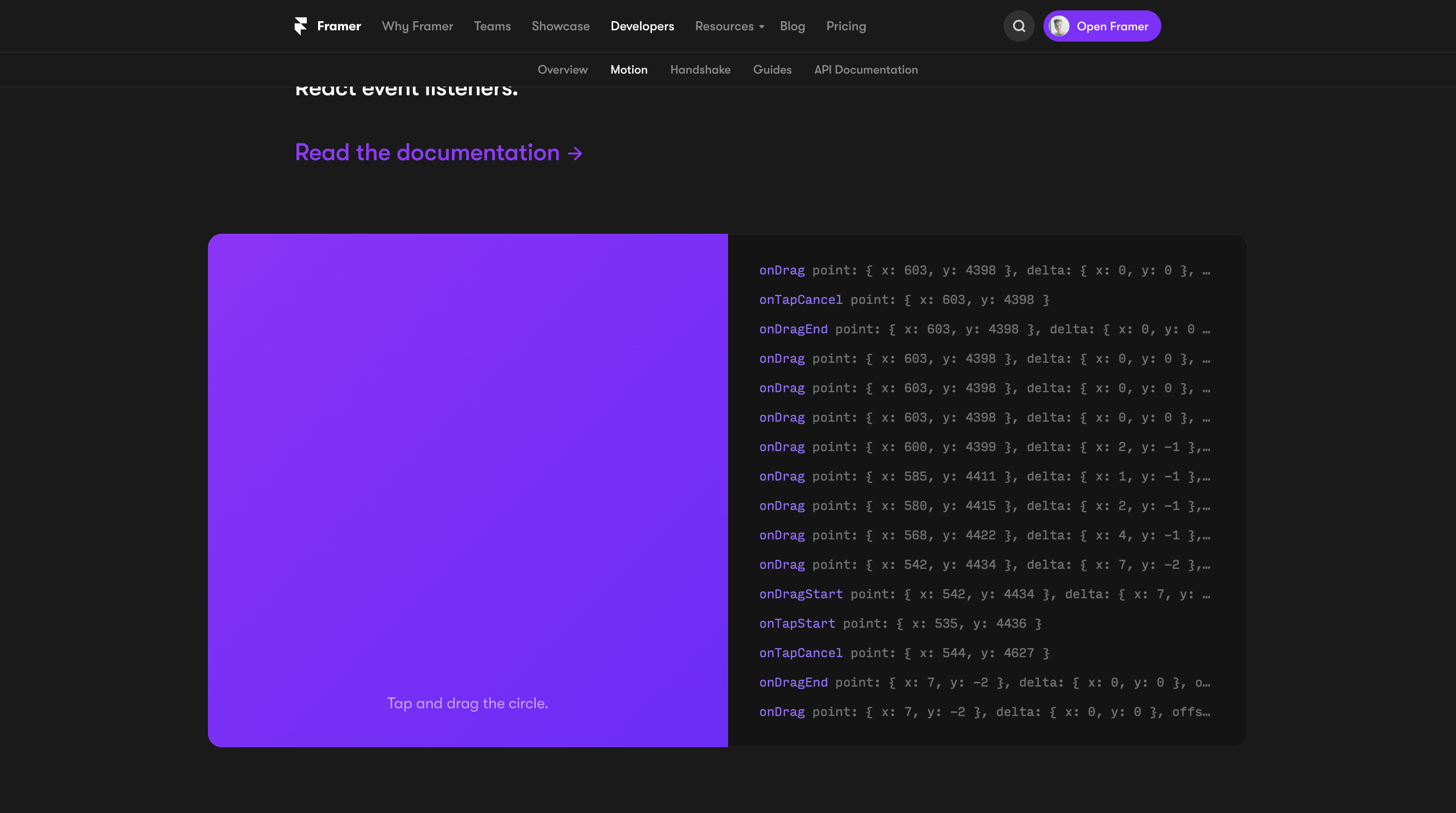 [bug] Complex Events Section On Site Is Broken · Issue 1287 · Framer Motion · Github