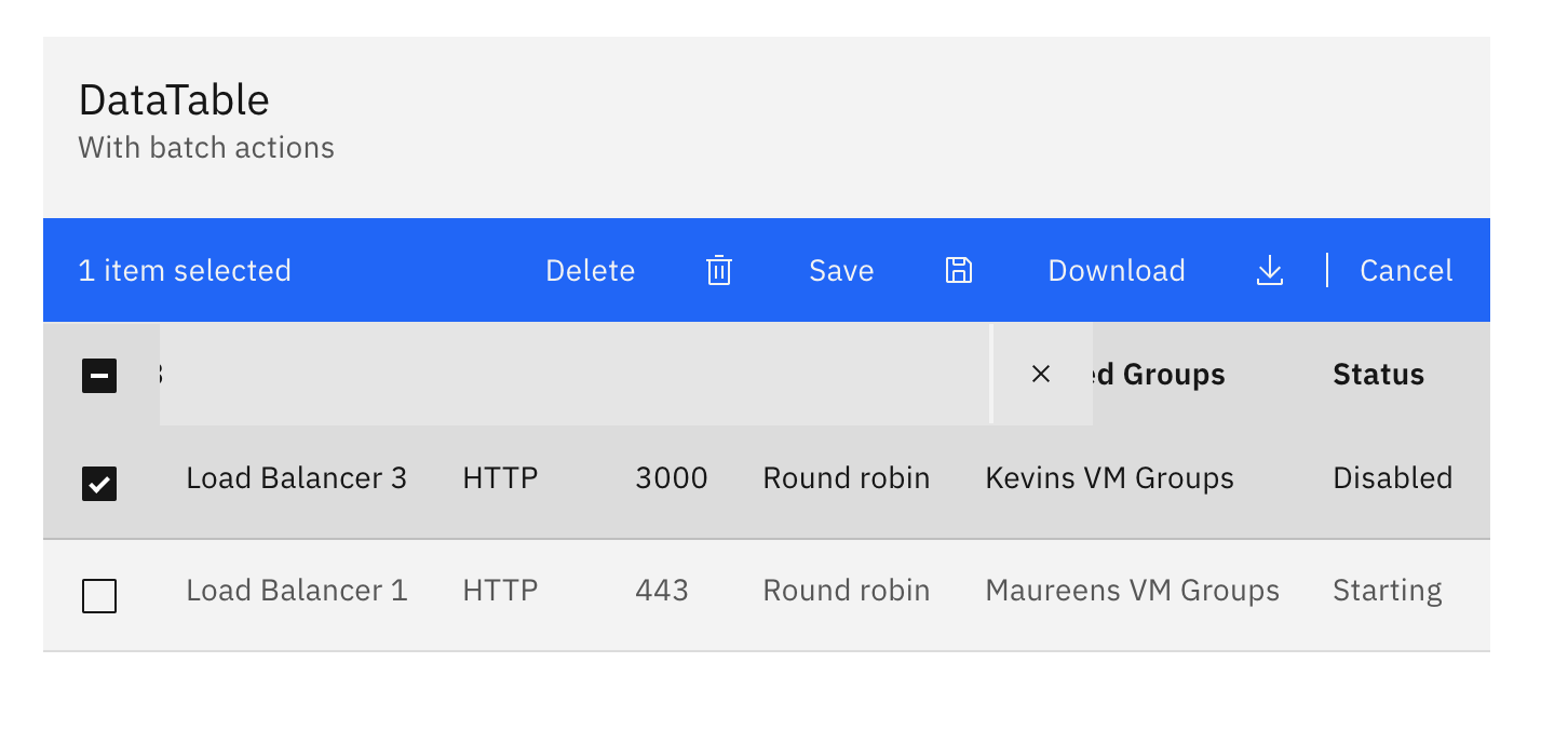 Datatable With Batch Actions Search Bar Positioning · Issue 2471 · Carbon Design System
