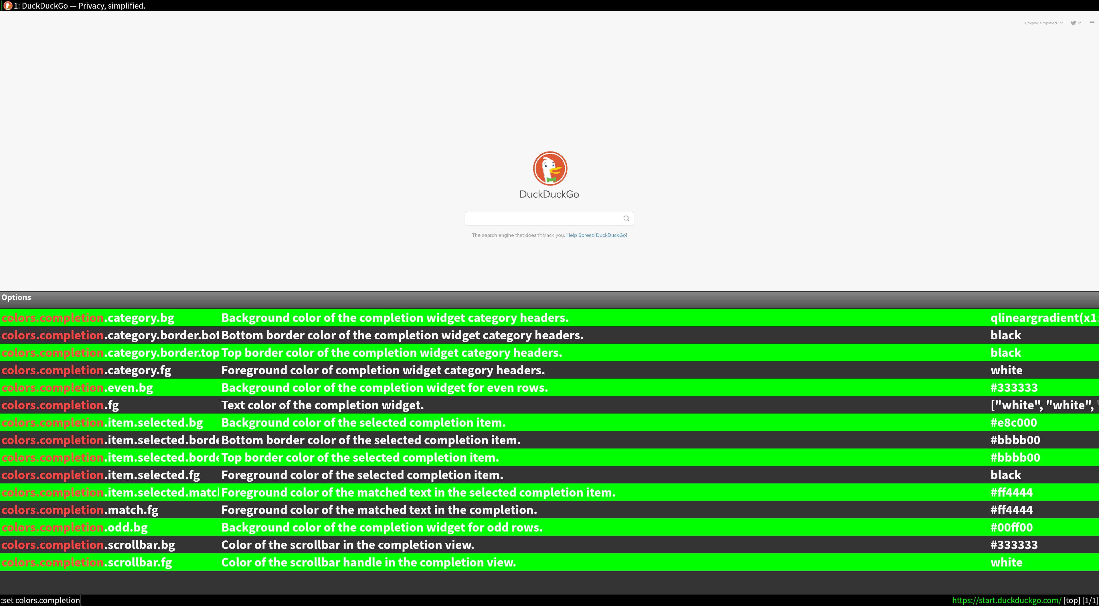 c.colors.completion.odd.bg doesn't always work · Issue #4903 · qutebrowser/qutebrowser · GitHub