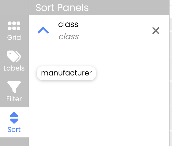 When there are additional sort variables to choose from, the label is ... When there are additional sort variables to choose from, the label is ...