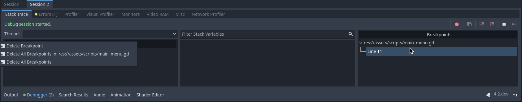 Right-click menu for debugger breakpoint tree broken on multi-monitor display · Issue #82923 ...