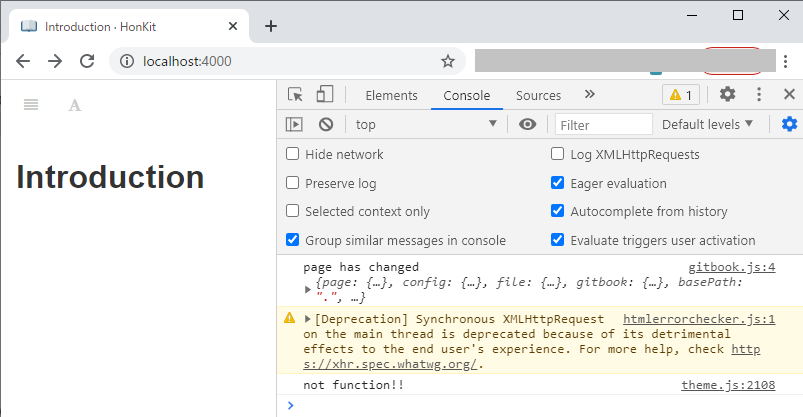 Uncaught TypeError when click a page · Issue #191 · honkit/honkit · GitHub