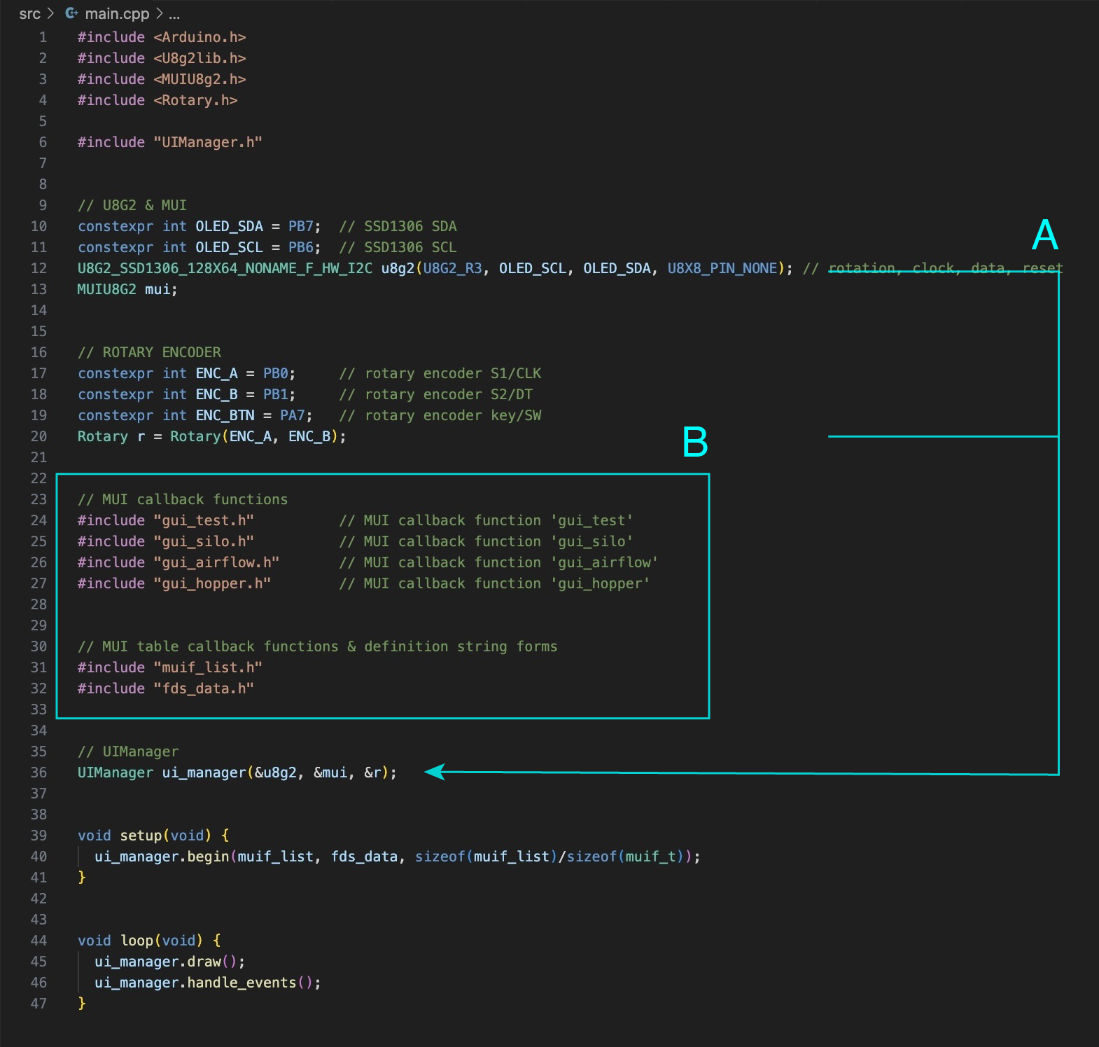 U8g2 MUI organisation as part of a custom UIManager class · olikraus ...