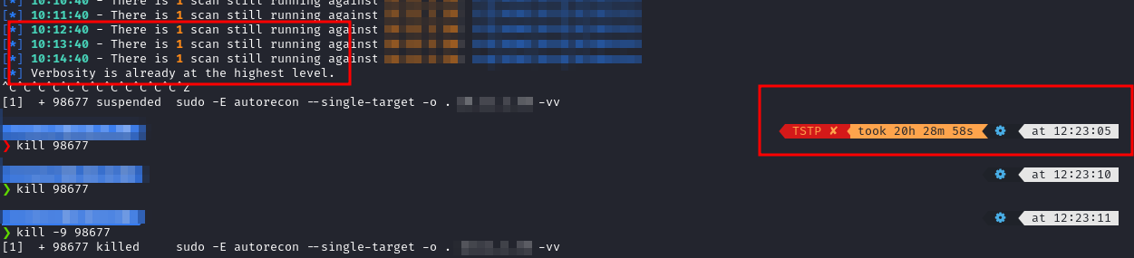 Enhancement: Selectively kill/abort part of an active scan · Issue #183 · Tib3rius/AutoRecon ...