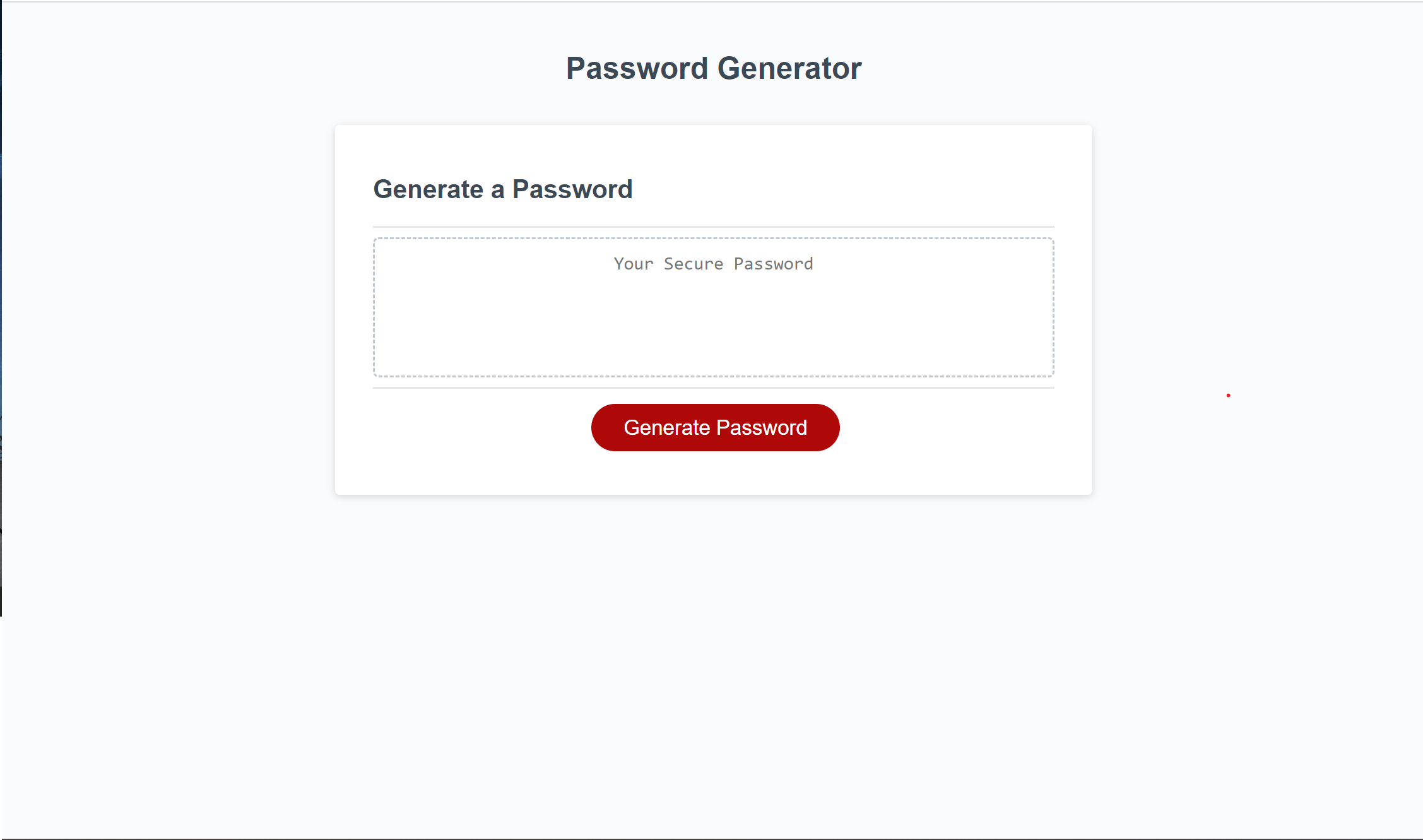 GitHub - TonnTribe/Javascript-Password-Generator