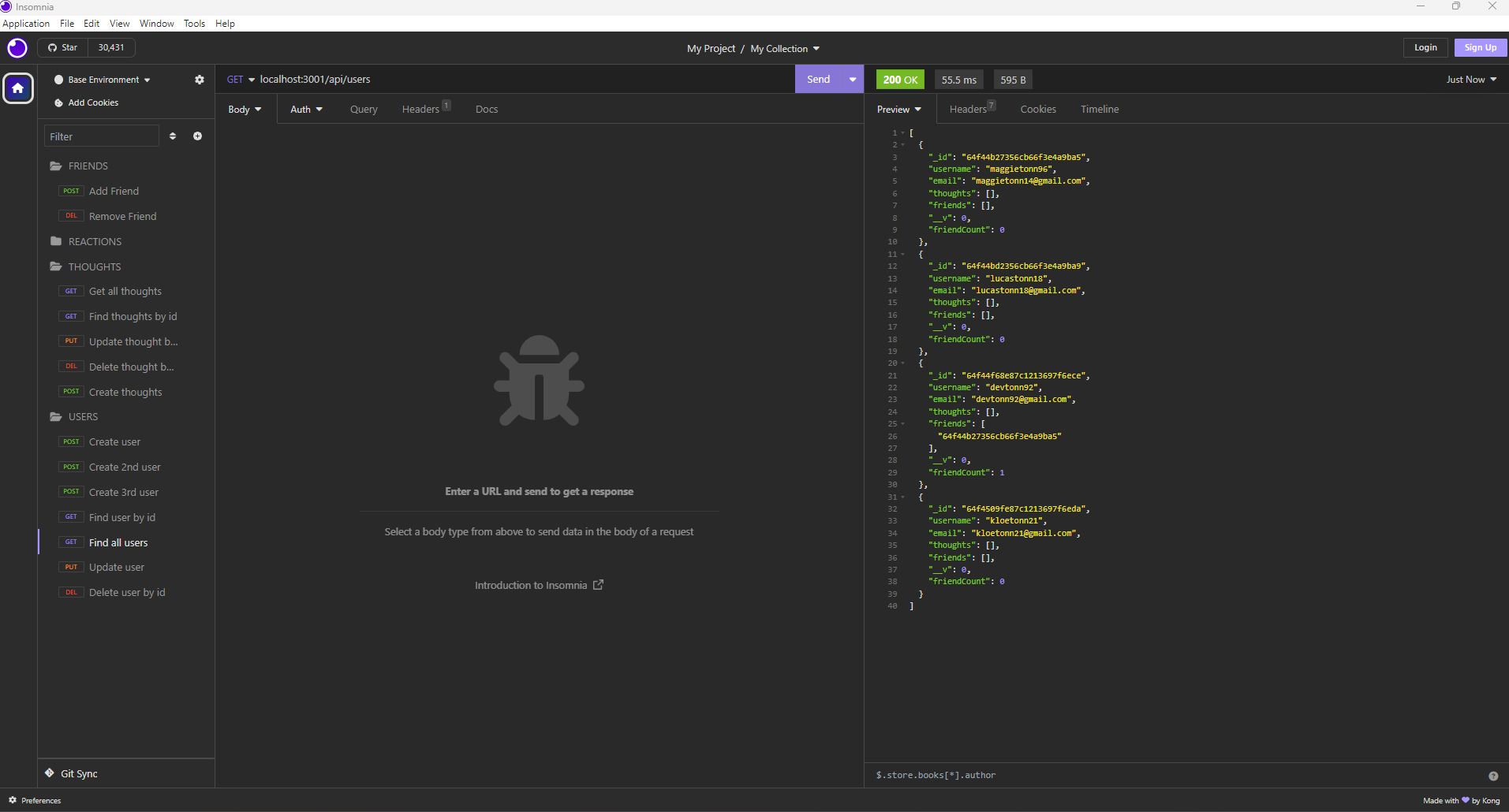 GitHub - TonnTribe/M18-Social-Network-API