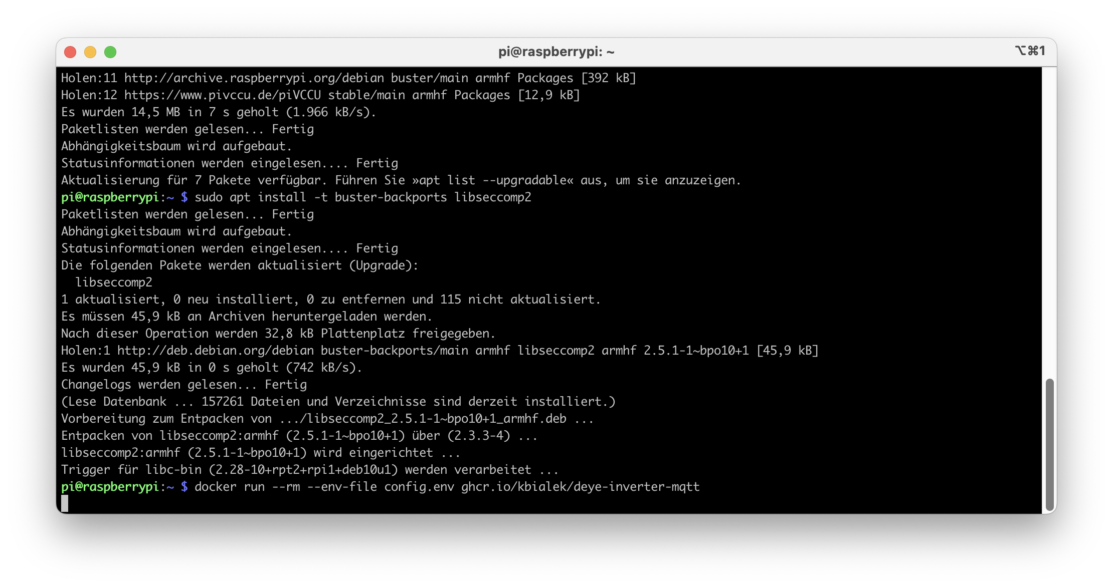 Error Messages During Image Start · Issue 38 · Kbialekdeye Inverter Mqtt · Github