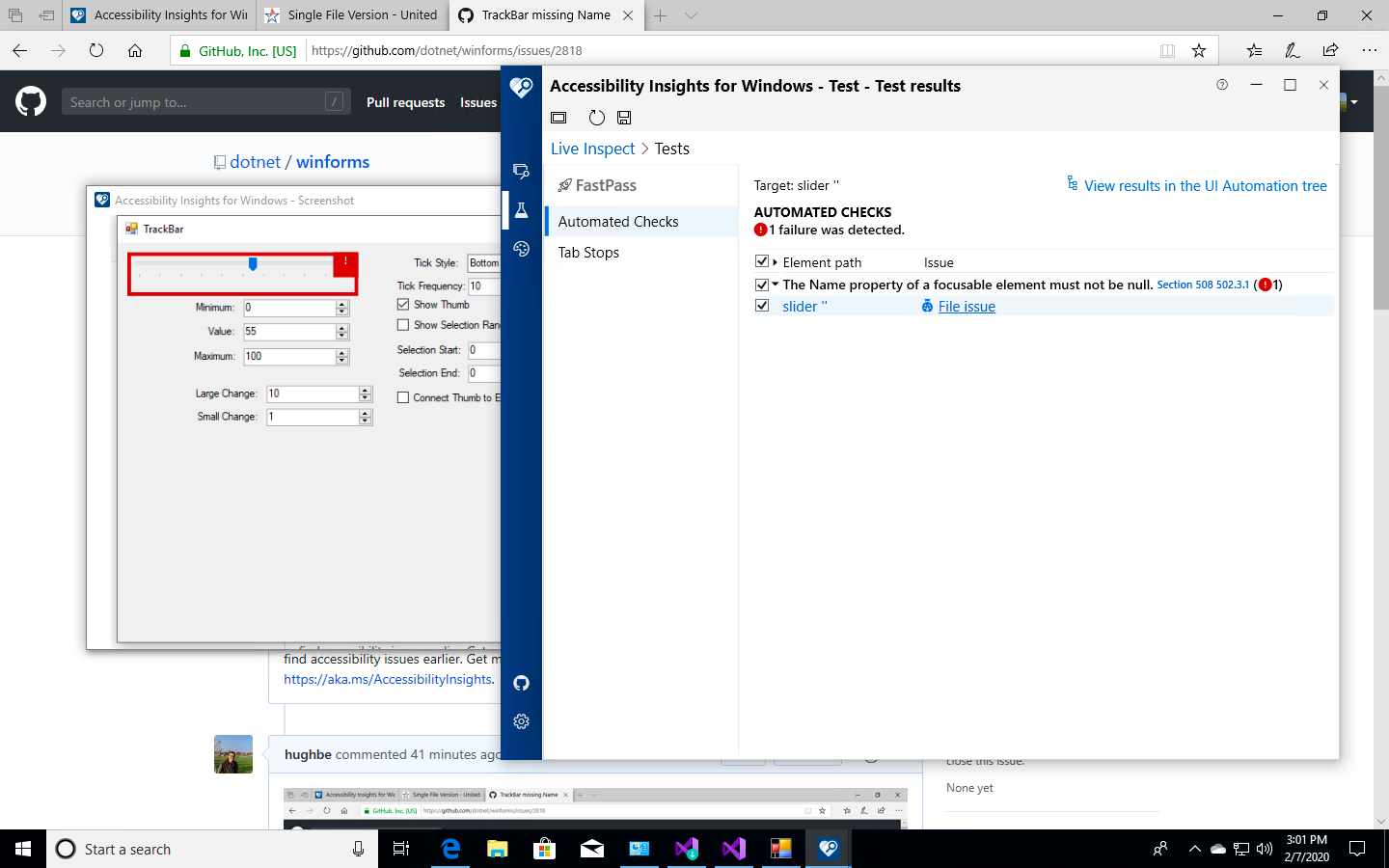 TrackBar accessible object missing Name property. Should we define a custom one? · Issue #2818 ...