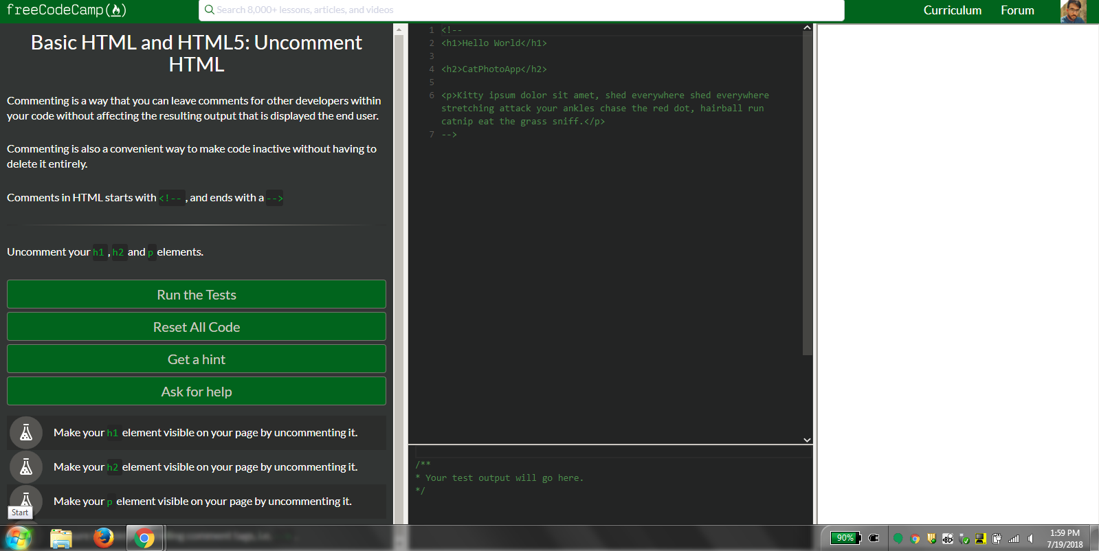 Uncomment HTML: Typo in the first sentence of the given description · Issue #17900 ...