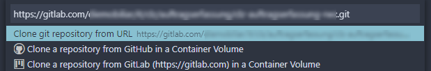 Clone Repository in Container Volumes does not work with GitLab Extension. How to debug? · Issue ...
