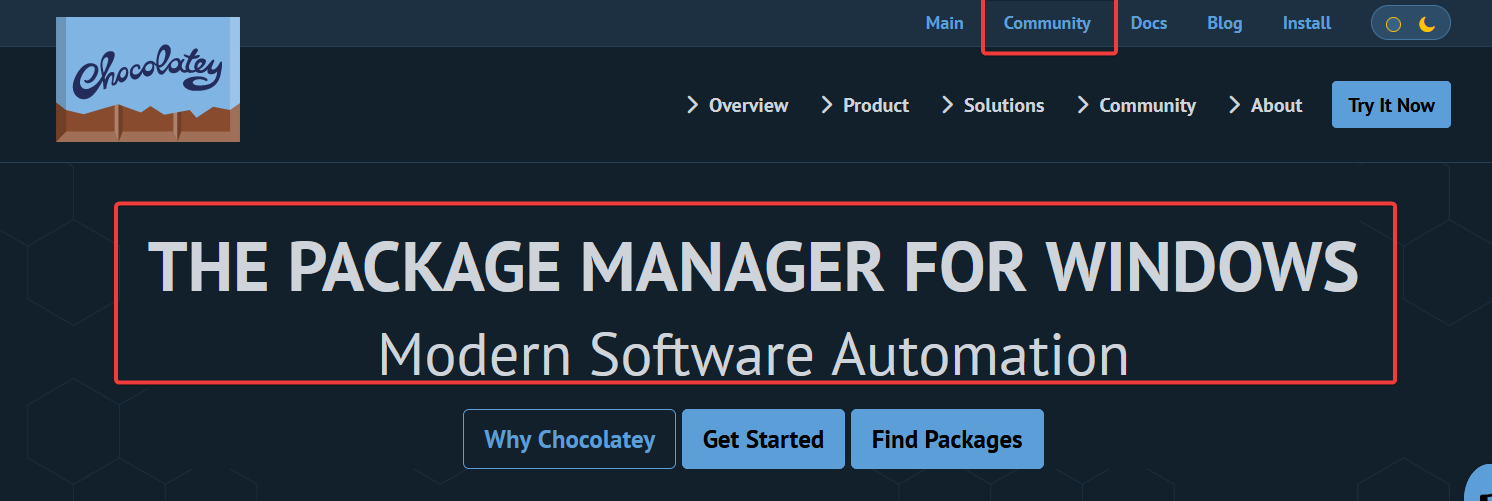 I find it difficult to find the login page for my account on Chocolatey Community Repository ...