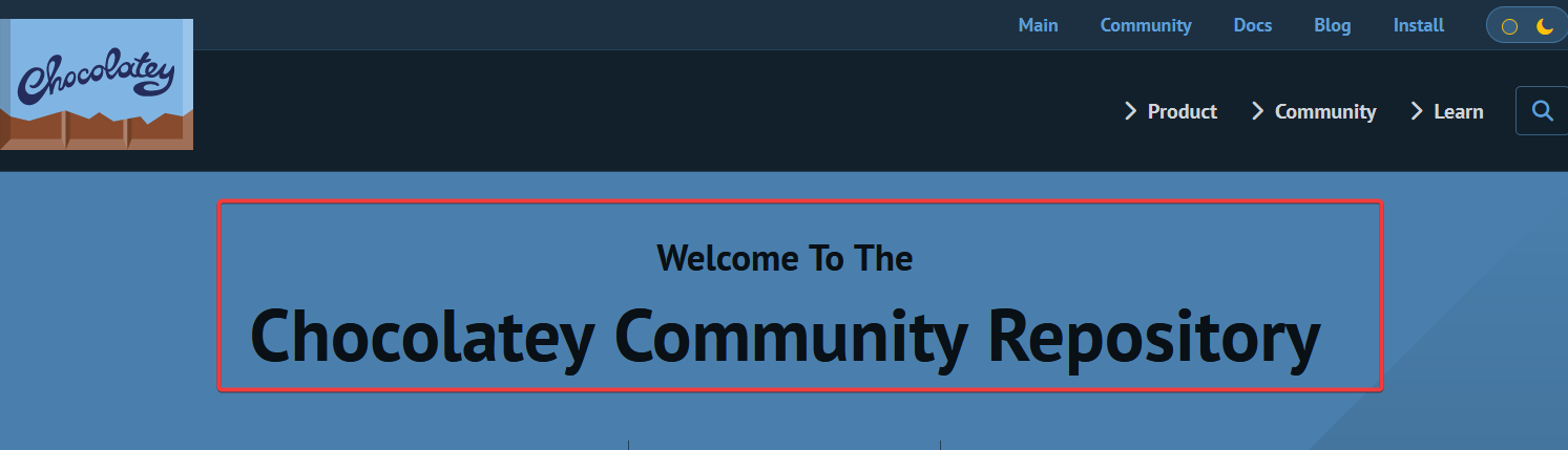 I find it difficult to find the login page for my account on Chocolatey Community Repository ...