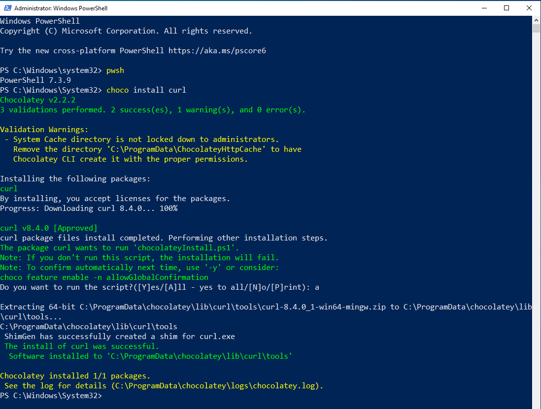 Curl · Issue 2337 · Chocolatey Community Chocolatey Packages · Github