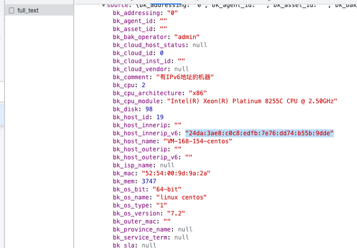 【3.10.x-feature-agent-id-alpha7】全文检索中根据IPv6地址搜索主机时，IPv6地址显示为空 · Issue #6491 · TencentBlueKing/bk ...