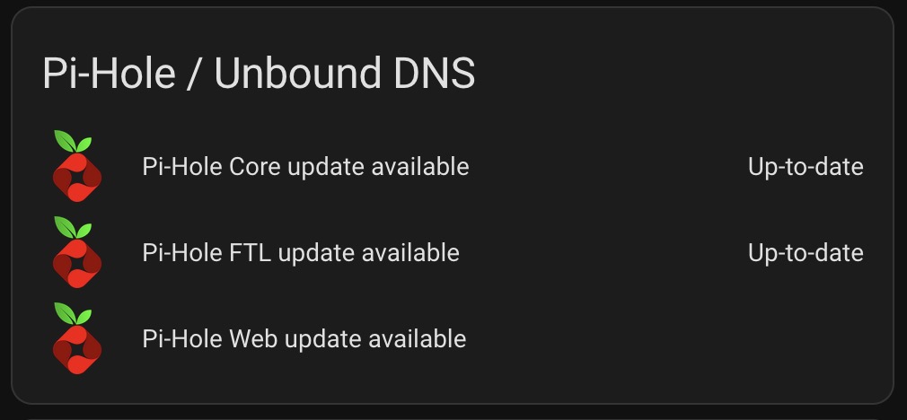 Pi-Hole Web update available stays empty · Issue #101713 · home-assistant/core · GitHub