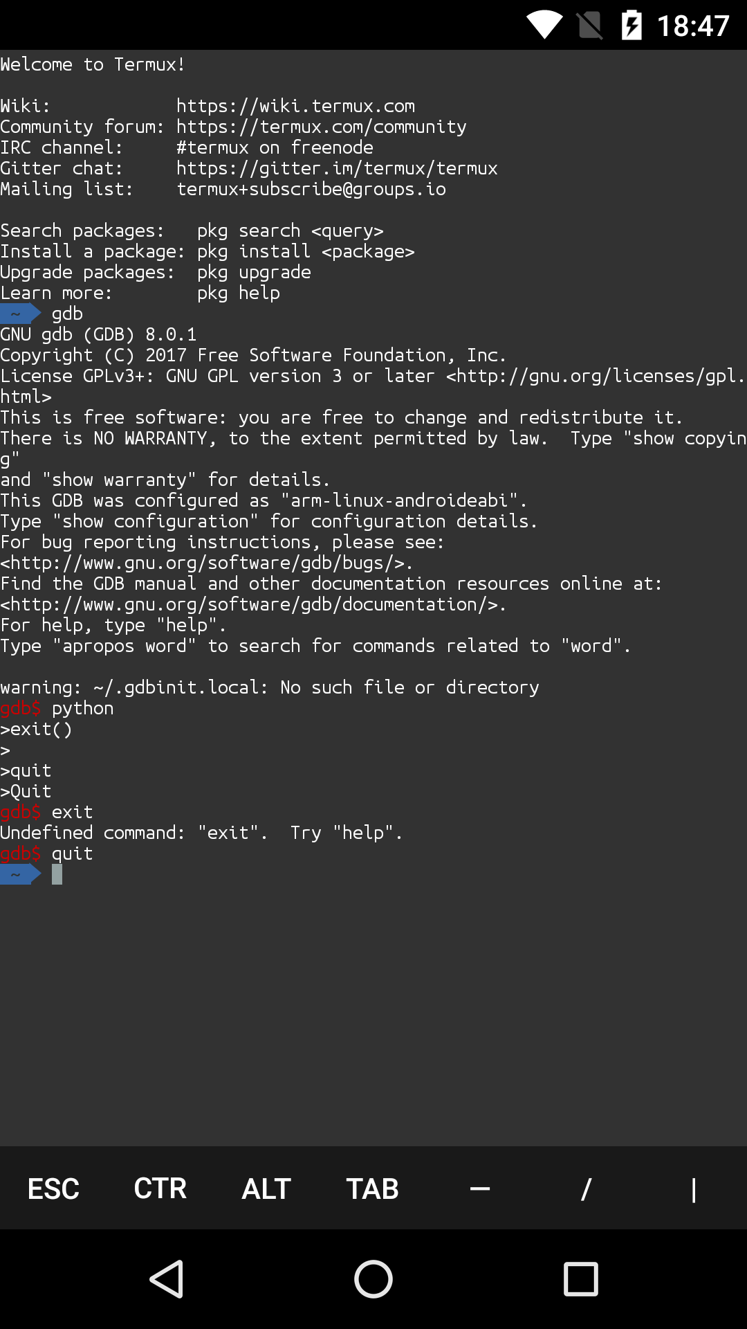 Peda not work properly in Termux · Issue #116 · longld/peda · GitHub