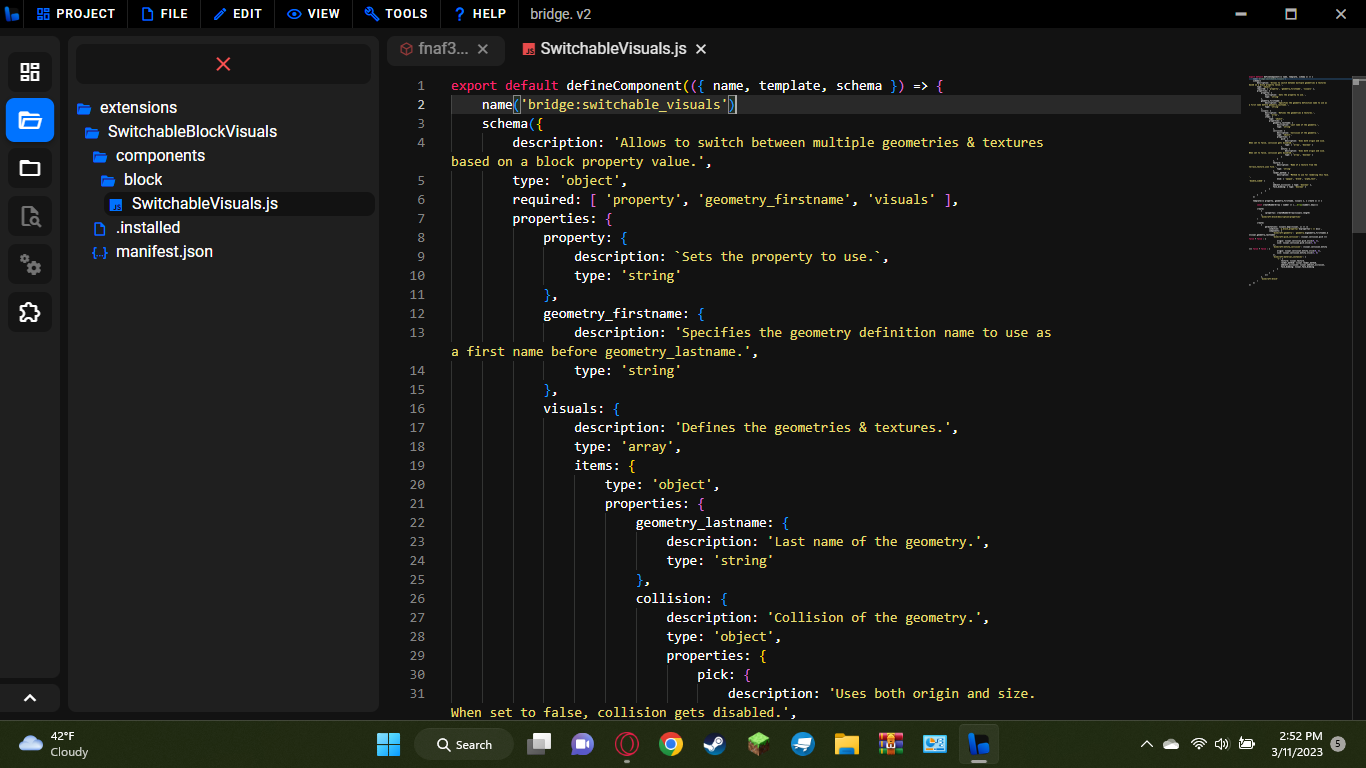 The Extensions don't work? · Issue #891 · bridge-core/editor · GitHub