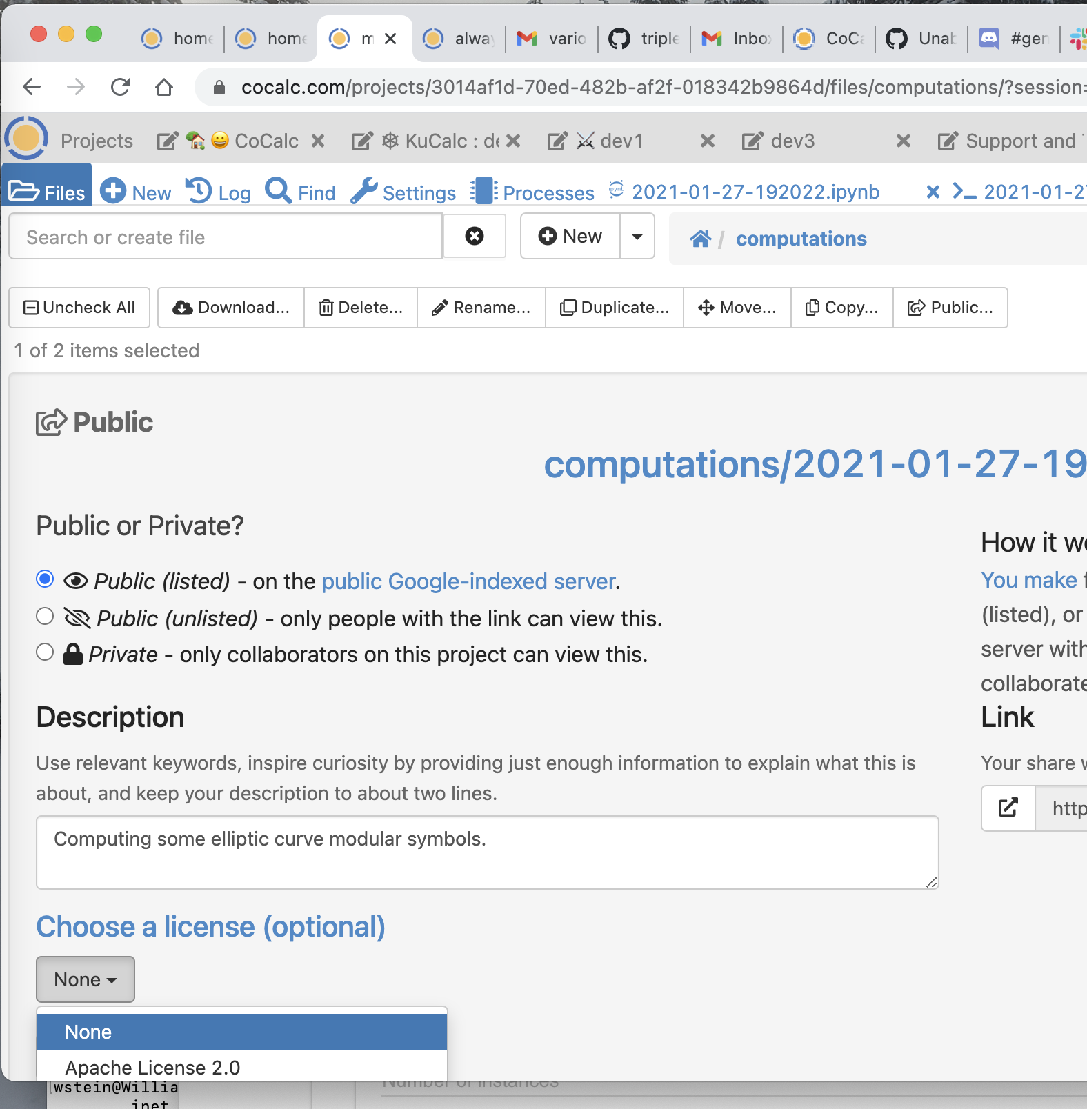 when making a file public, you can't (or can barely) make a license choice · Issue #5190 ...