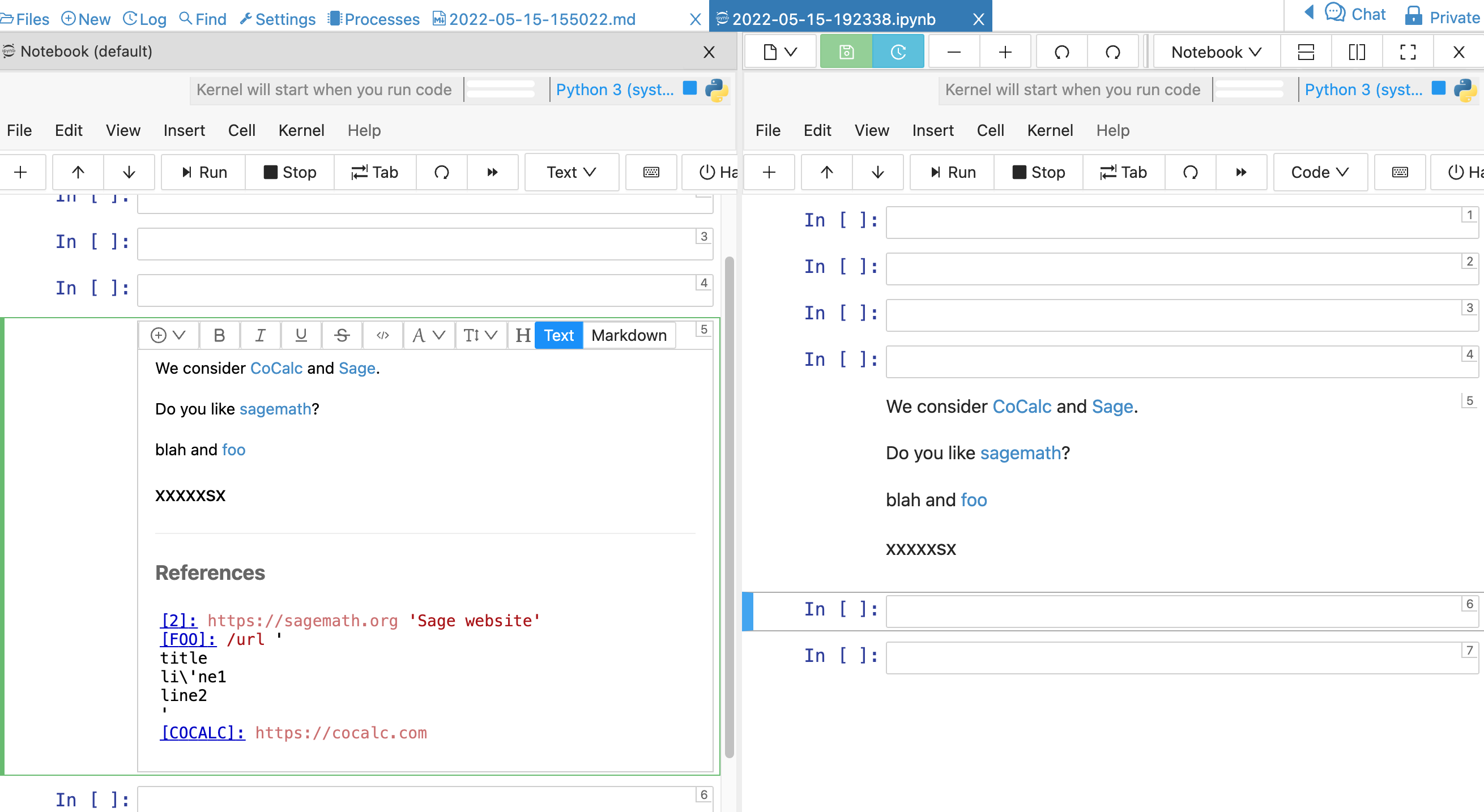 (slate) markdown editor: support reference links · Issue #5684 · sagemathinc/cocalc · GitHub