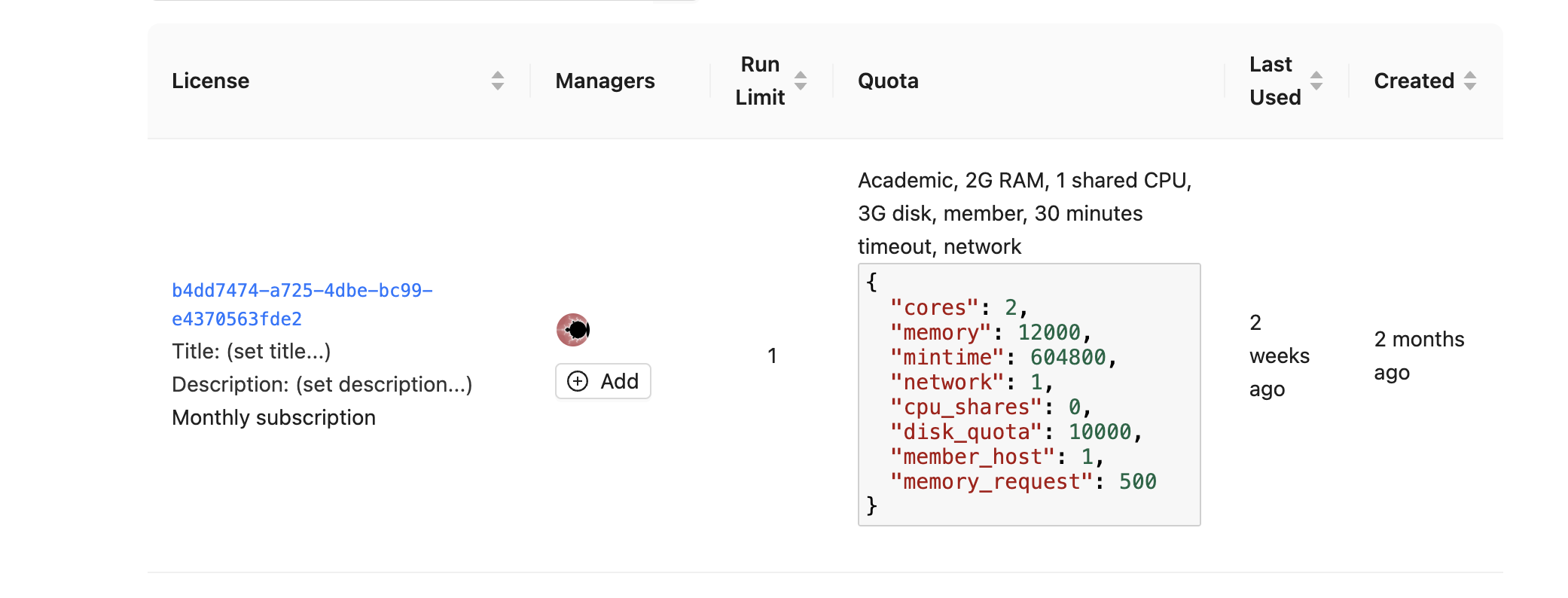 next/licenses/managed: awkward table columns · Issue #6315 · sagemathinc/cocalc · GitHub