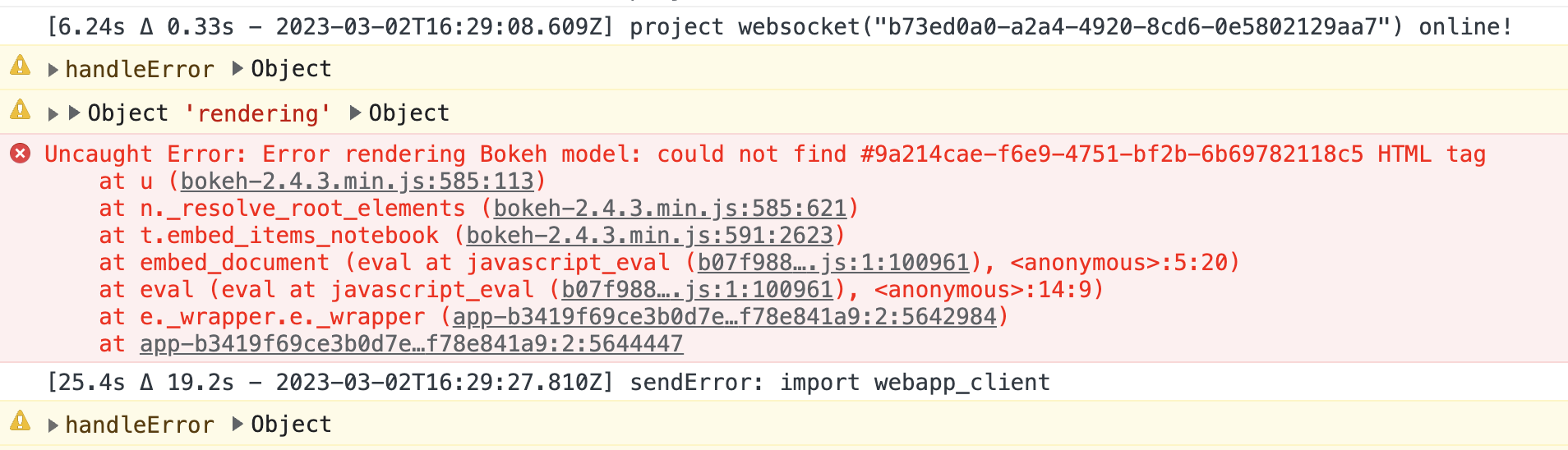 Crash Reporter Whitelist Bokeh Loading Errors · Issue 6507 · Sagemathinc Cocalc · Github
