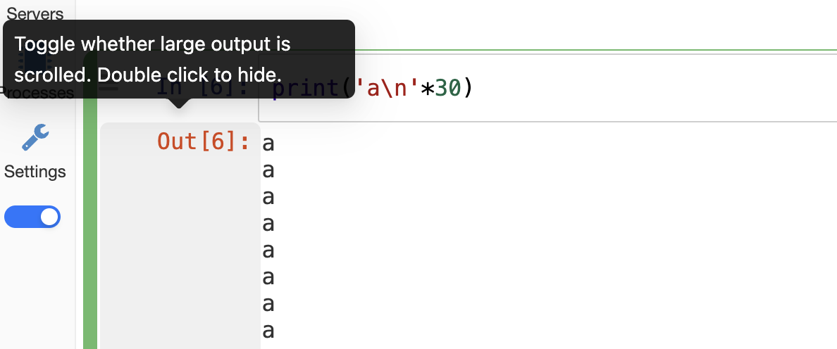 Cell Output Collapser Appears Even If The Cell Output Is Smaller Than The Scrollable Area