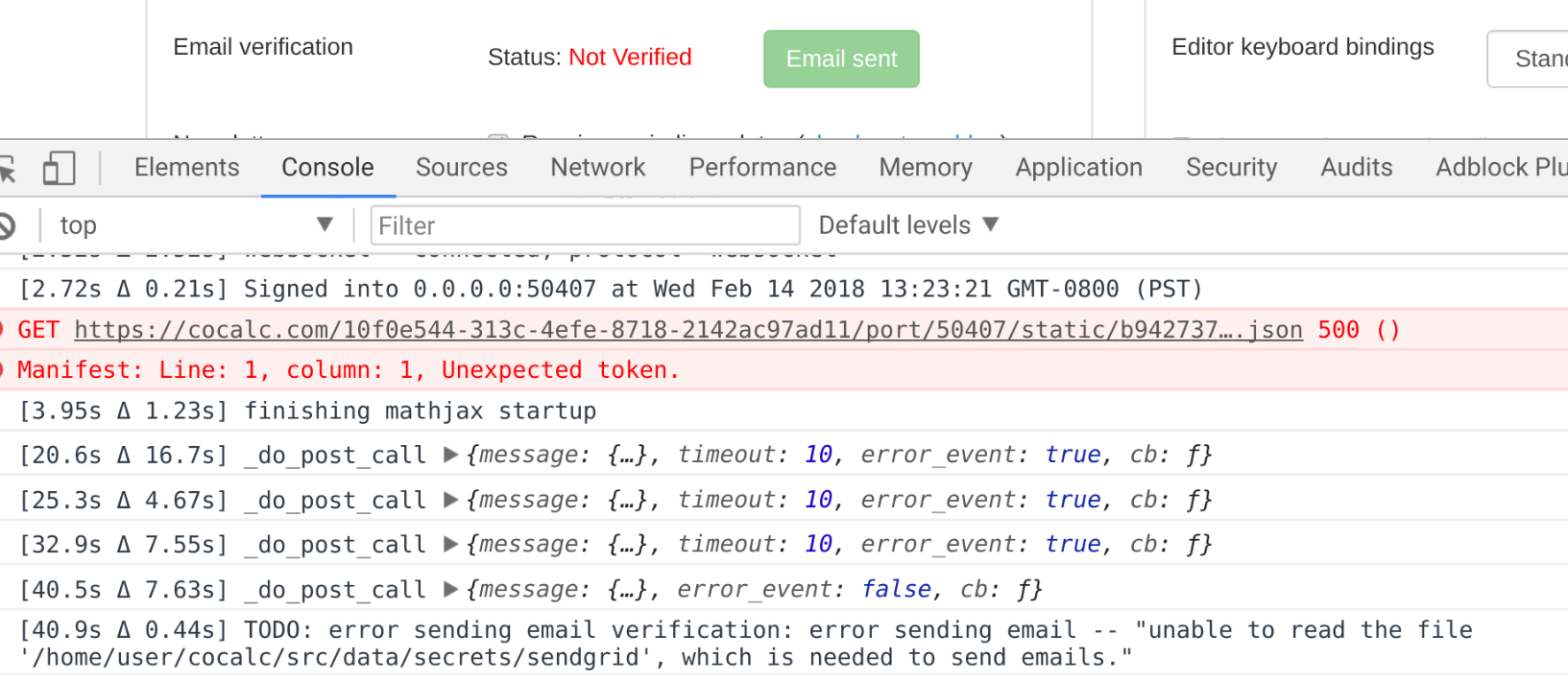 email verification in account preferences completely ignores errors from server · Issue #2707 ...