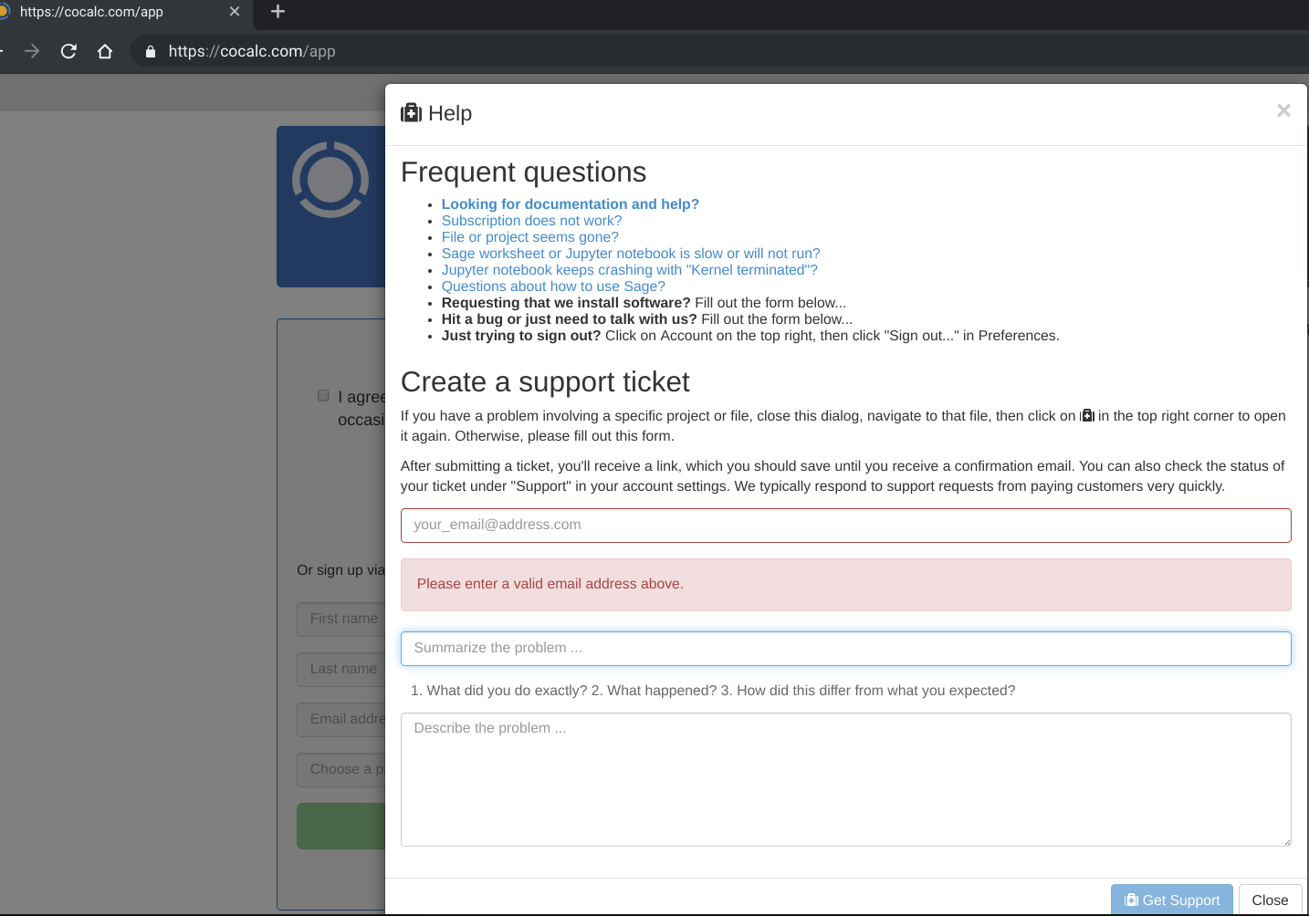 create a support ticket from the landing page focuses the wrong field · Issue #3778 ...