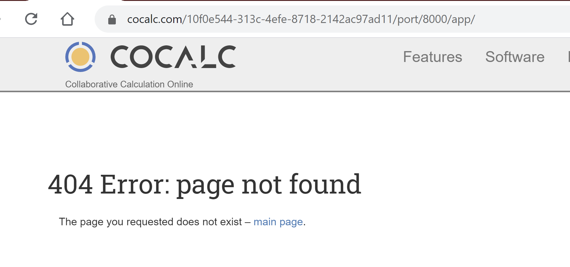 wrong "main page" link · Issue #4711 · sagemathinc/cocalc · GitHub