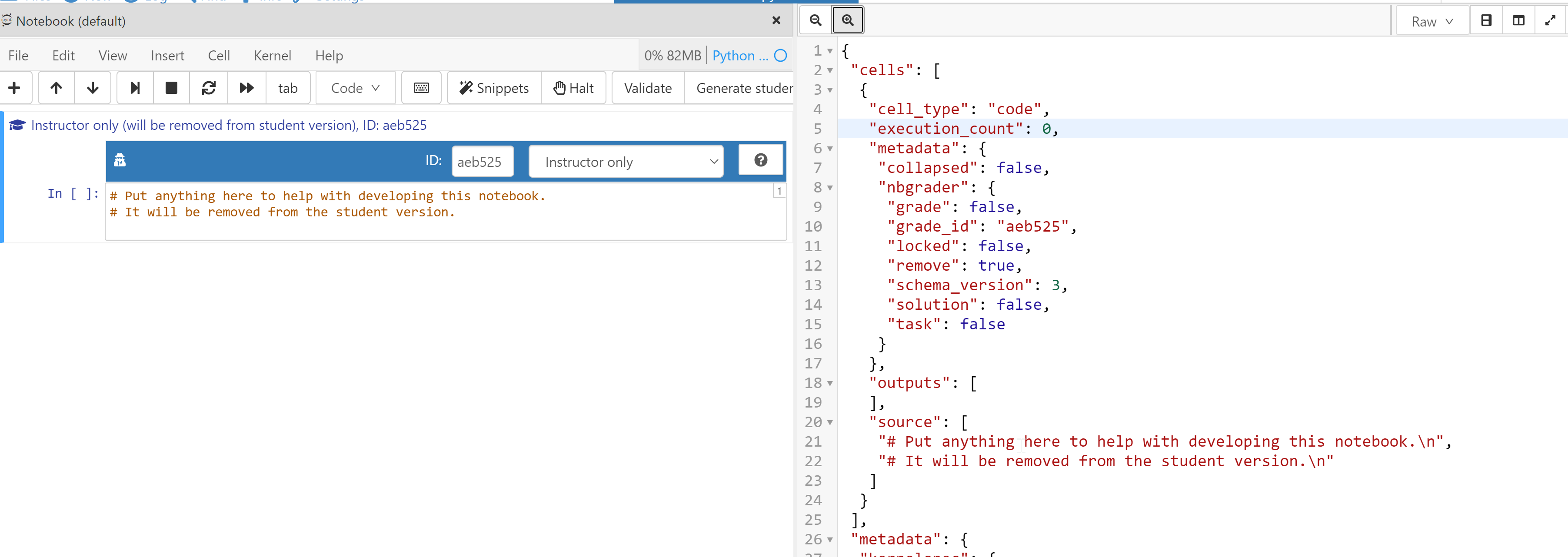 "instructor solution cells" (removed upon assignment) · Issue #1342 · jupyter/nbgrader · GitHub