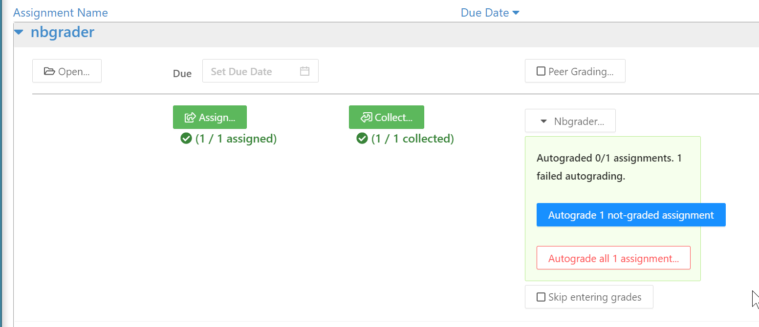 nbgrader: in the summary at the top of what happened, including links · Issue #4932 ...