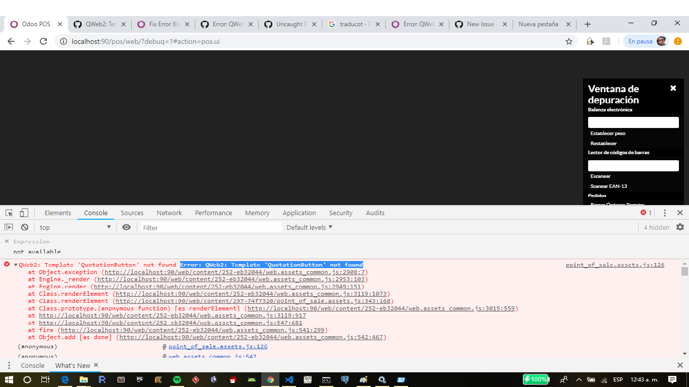 Error: QWeb2: Template 'QuotationButton' not found · Issue #28596 · odoo/odoo · GitHub