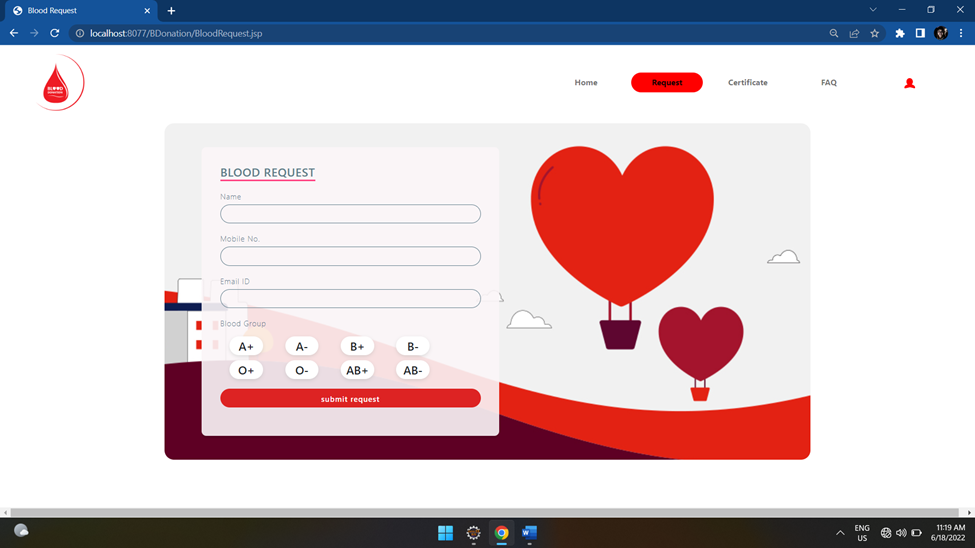 GitHub - Saswat-Kumar-Pradhan/BLOOD-DONATION-SYSTEM