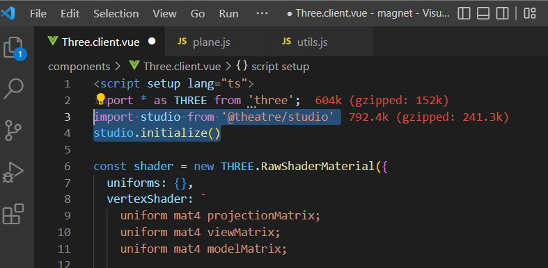 Im in vue but its throwing a react error at me? · Issue #304 · theatre-js/theatre · GitHub