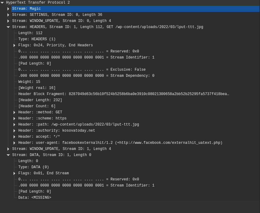 H2: HEADERS frame followed by an empty DATA frame (with END_STREAM flag set) causes issues ...