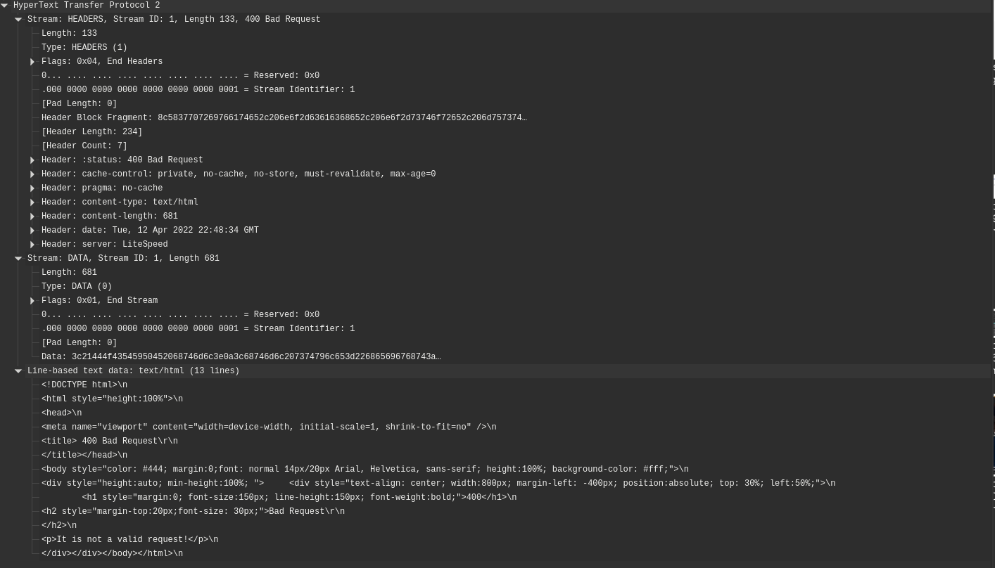 H2: HEADERS frame followed by an empty DATA frame (with END_STREAM flag set) causes issues ...